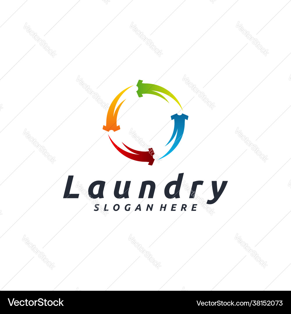 Laundry logo designs cloth wash logo designs Vector Image