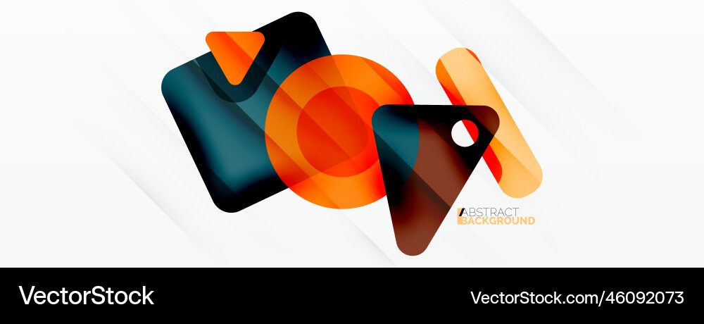 Line triangle square and circle primitive Vector Image