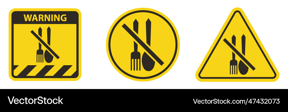 No food allowed symbol on white background Vector Image