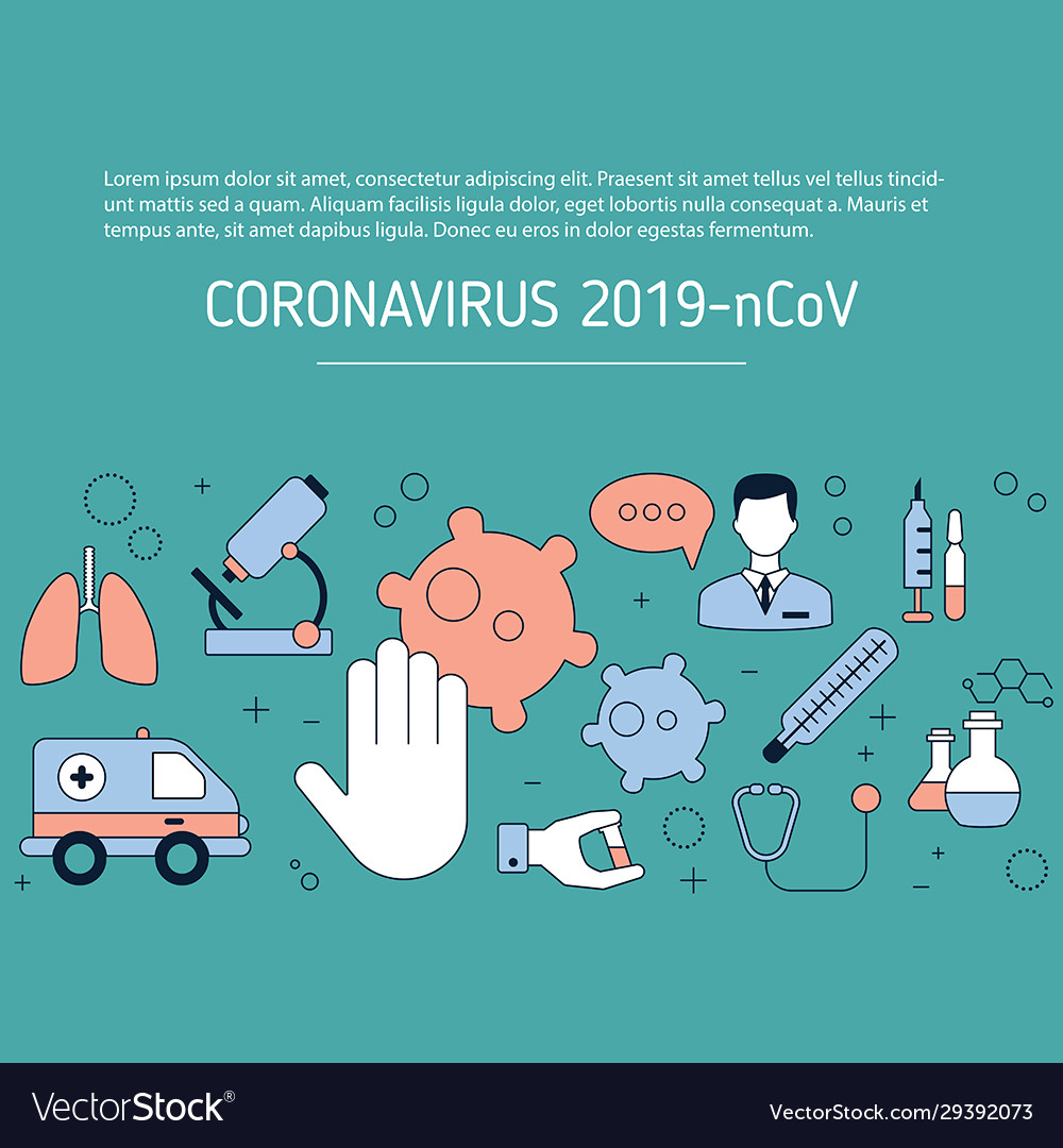 Novel coronavirus concept novel coronavirus Vector Image