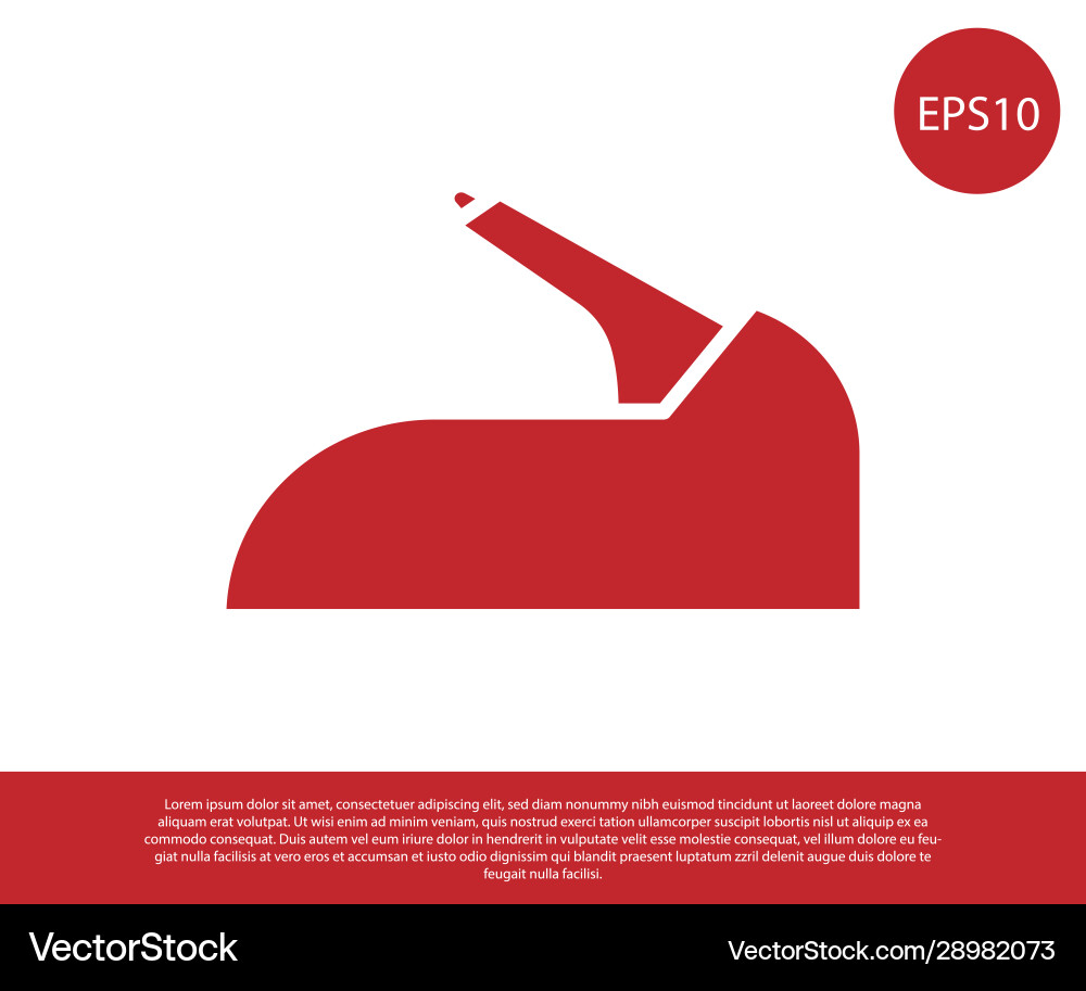 Red car handbrake icon isolated on white Vector Image