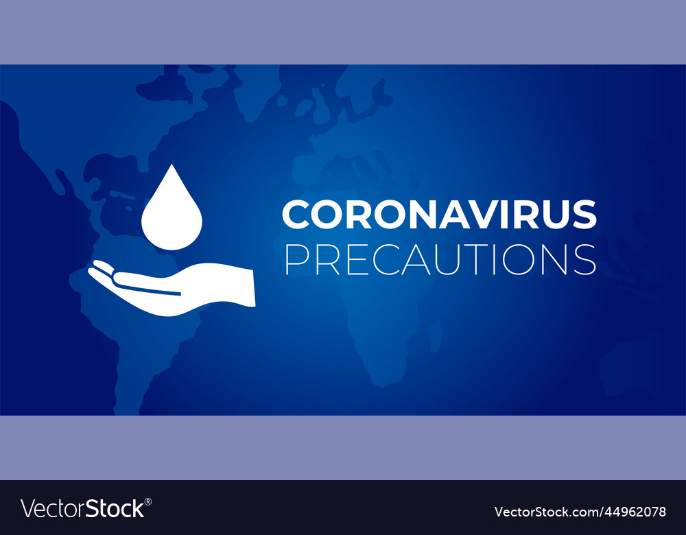 Coronavirus precautions handwashing covid-19 Vector Image