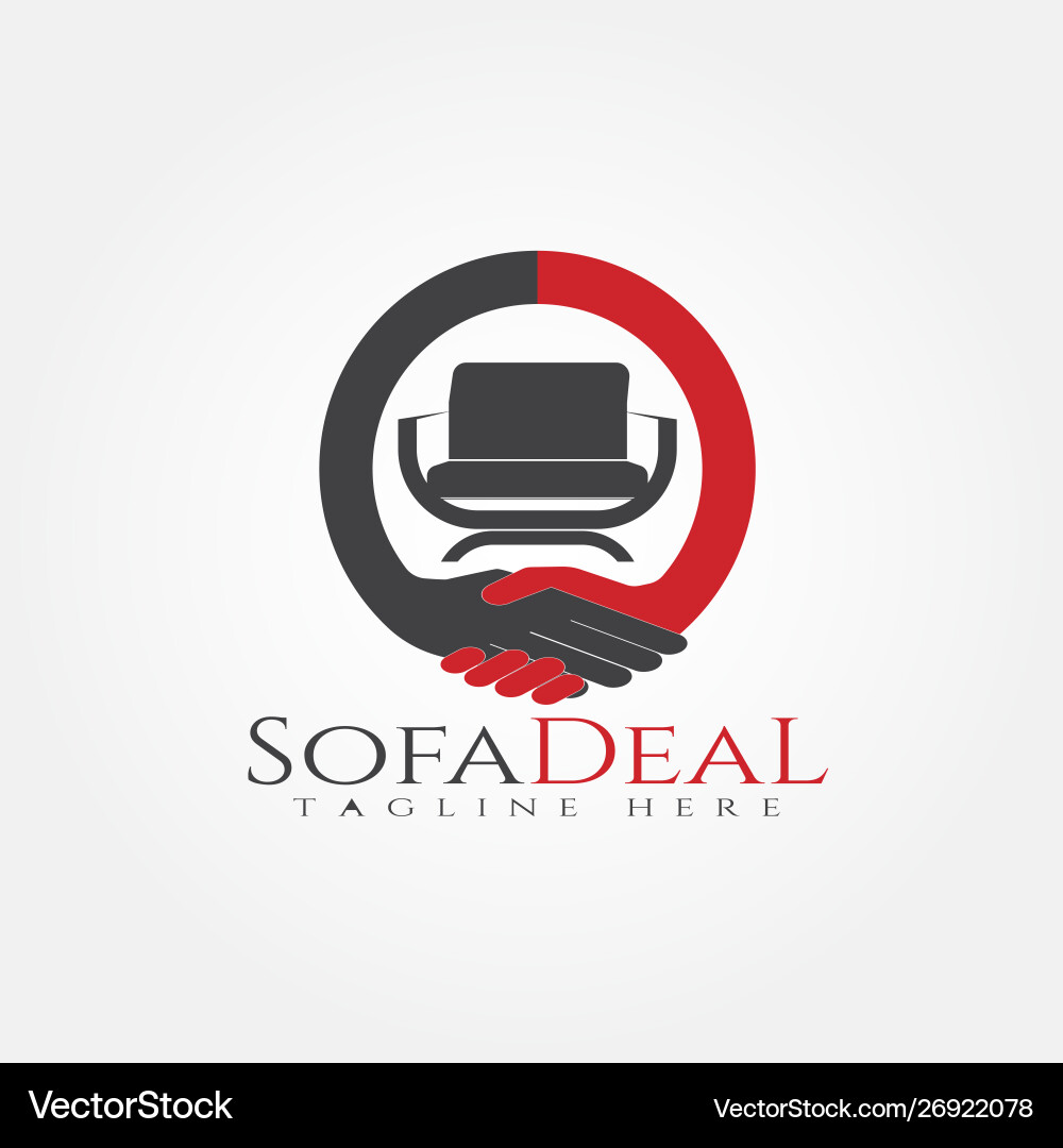 Furniture logo template seat icon design element Vector Image