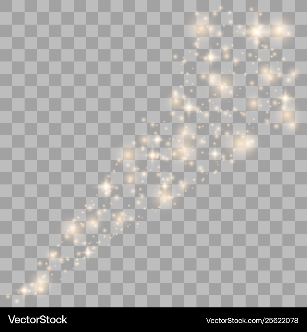 Gold glittering star dust Royalty Free Vector Image