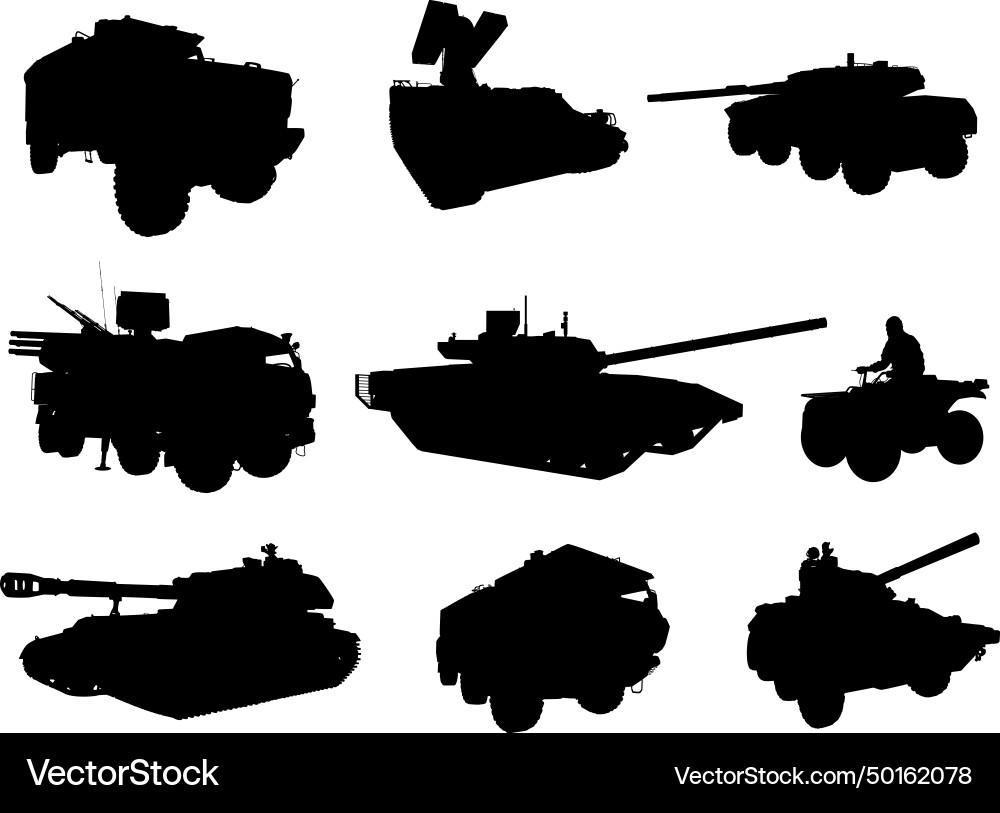 Military armored vehicles Royalty Free Vector Image