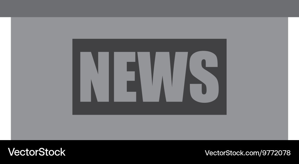 News podium isolated icon design Royalty Free Vector Image
