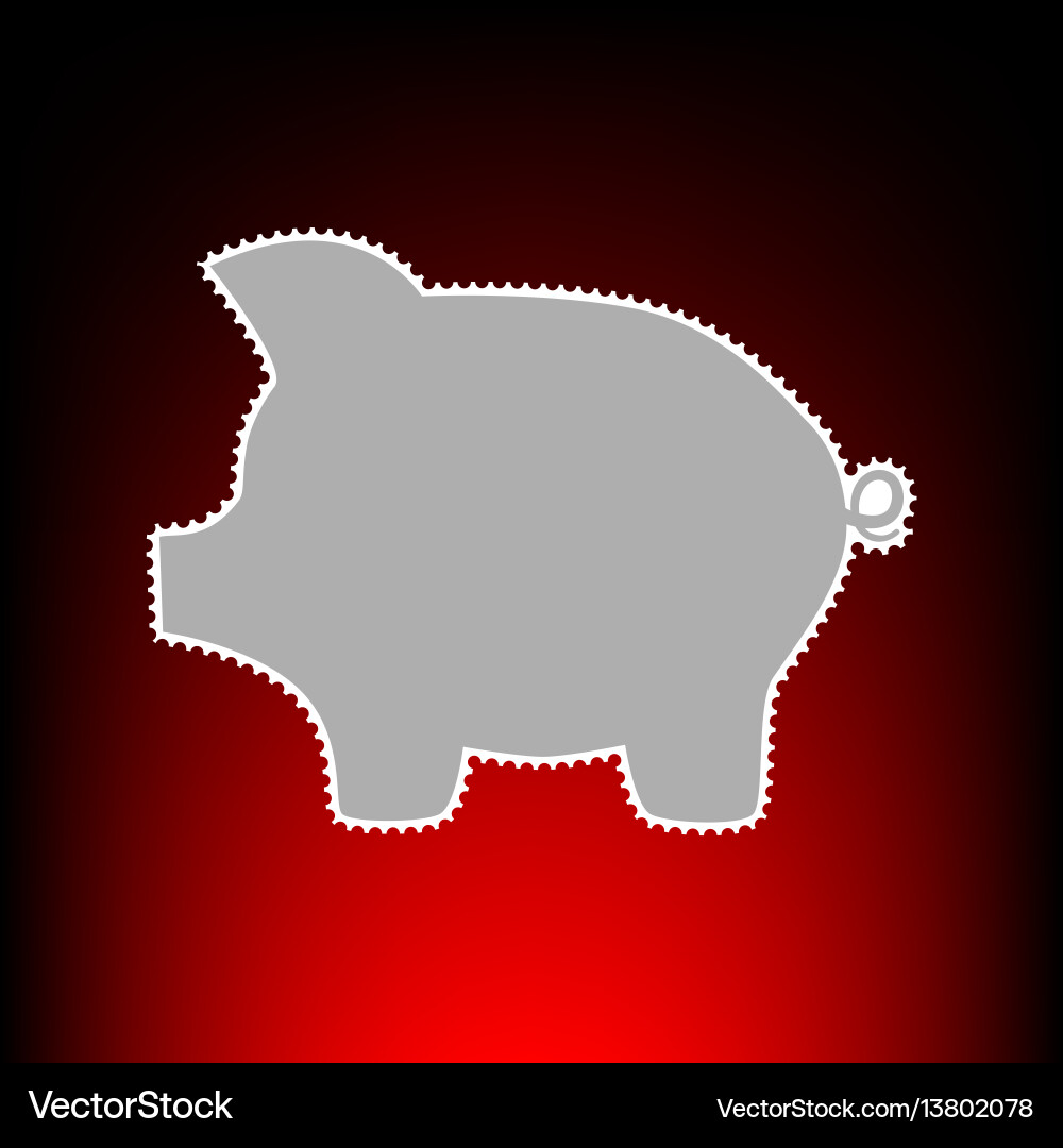 Pig money bank Royalty Free Vector Image - VectorStock