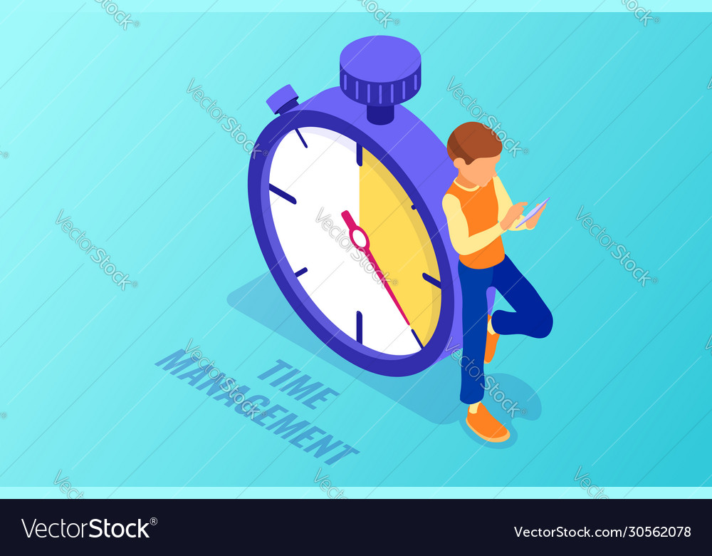 Planning schedule time management Royalty Free Vector Image