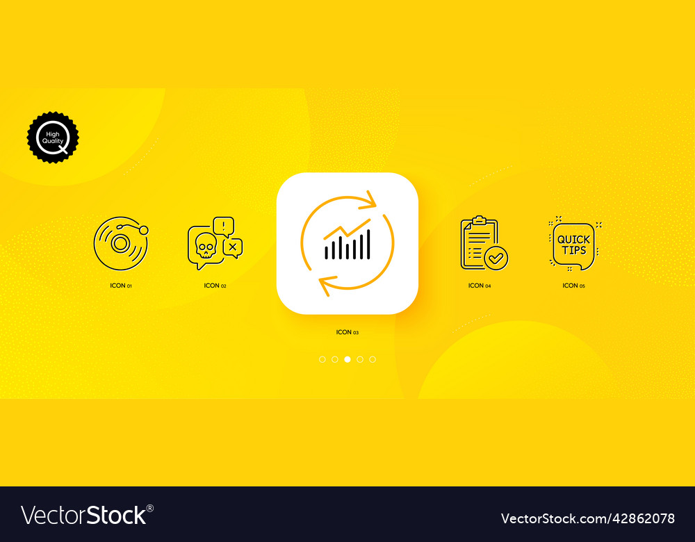 Quick tips update data and approved report Vector Image