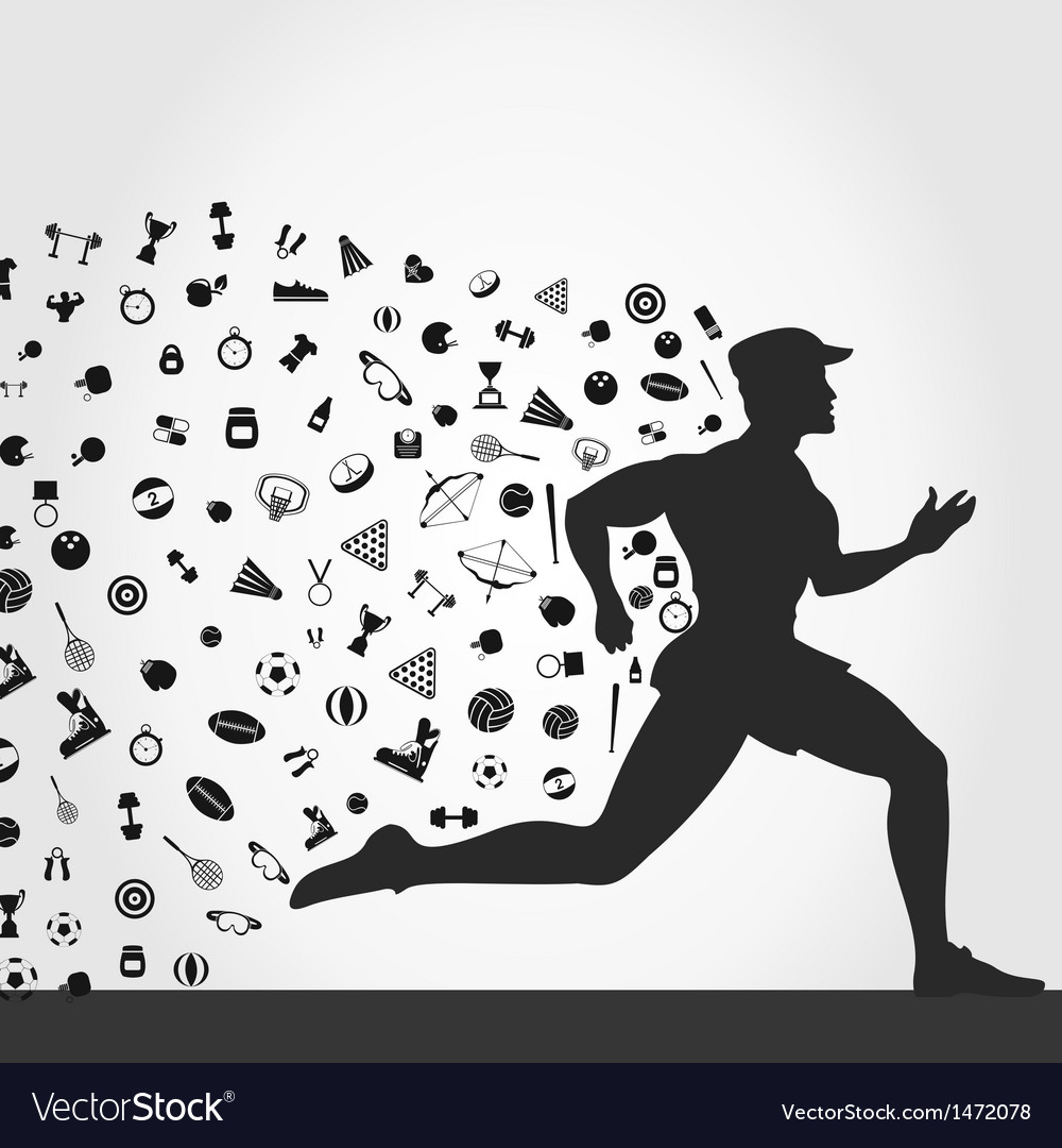 Runner sports Royalty Free Vector Image - VectorStock