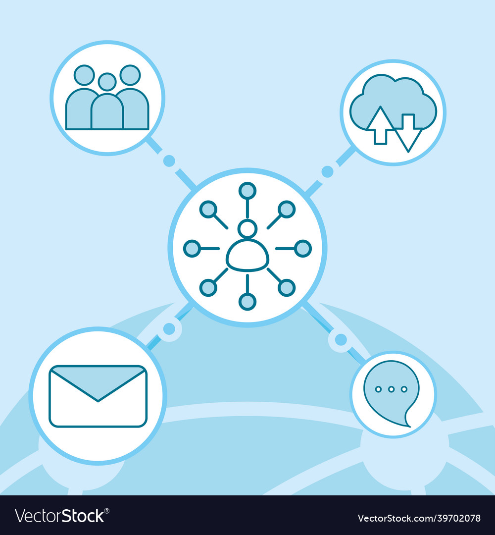 Social network communication Royalty Free Vector Image