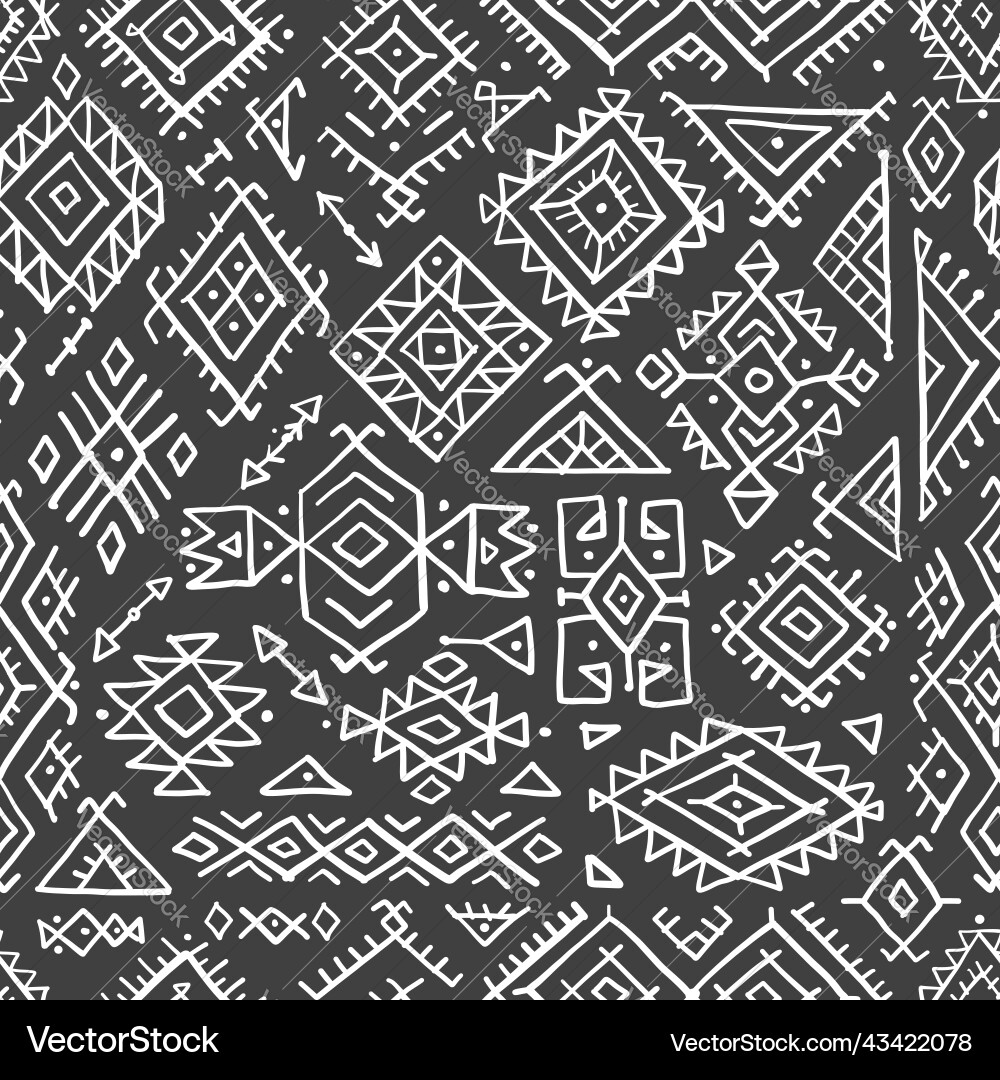 Tribal decorative background ethnic seamless Vector Image