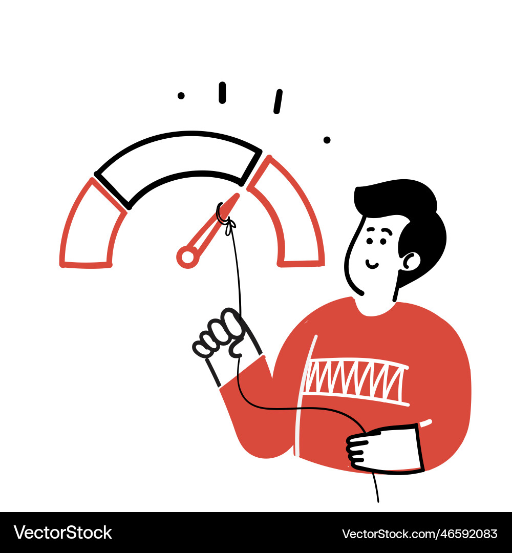 Hand drawn doodle people trying to raise Vector Image