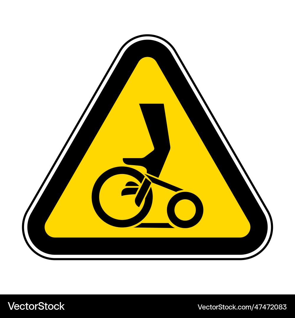 Hand entanglement belt drive symbol sign isolate Vector Image
