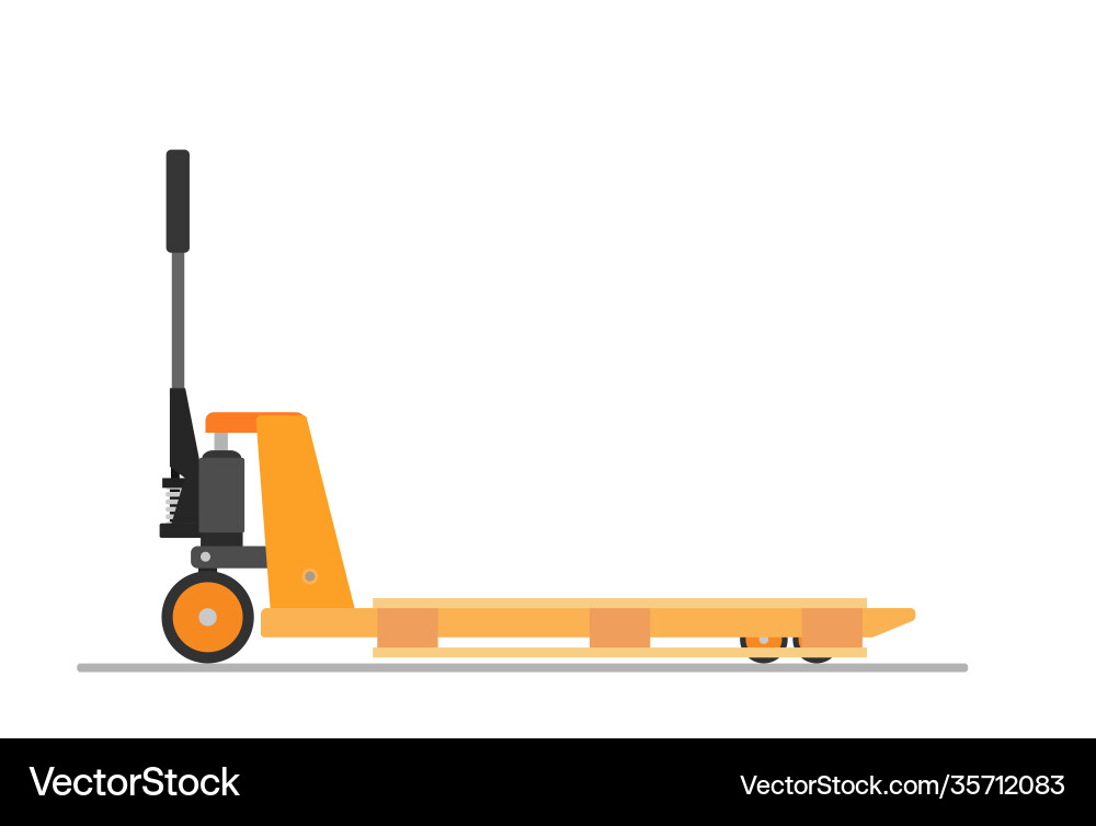 Hand pallet jack lift isolated on white Royalty Free Vector