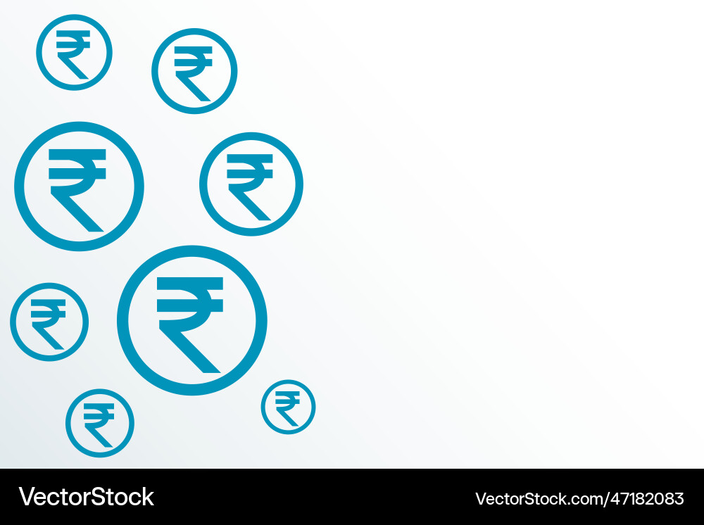 Indian digital rupee symbol banner for bright Vector Image