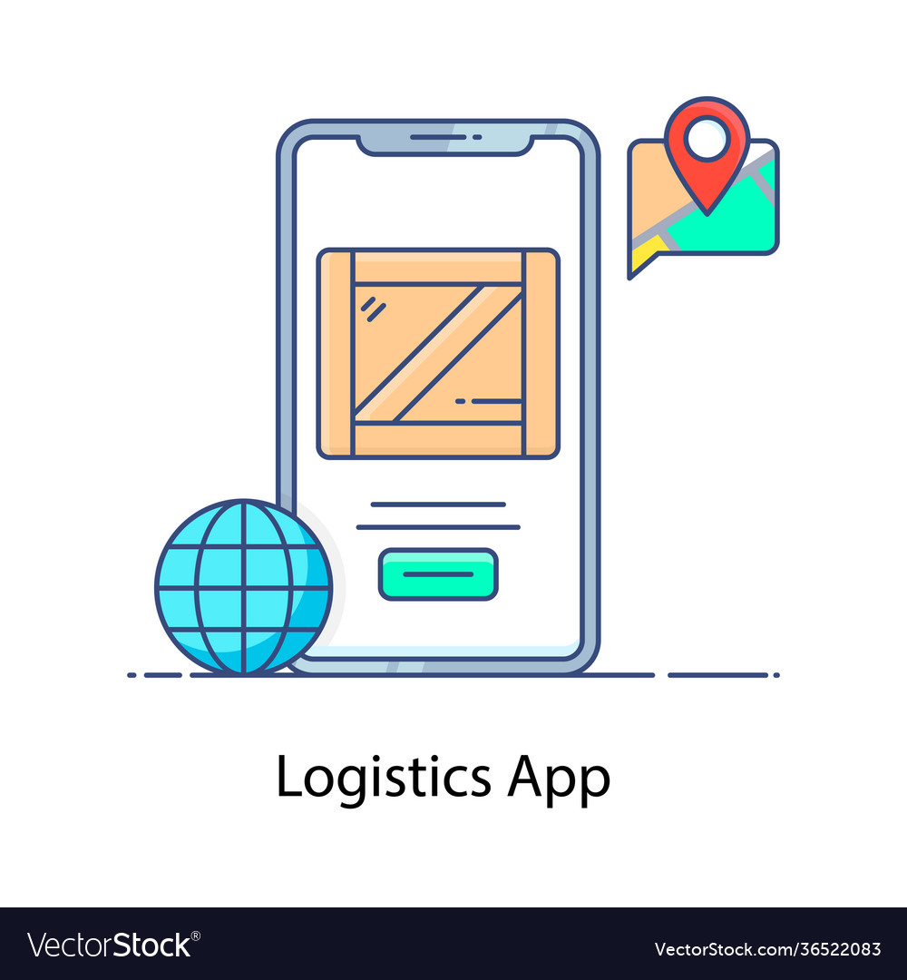 Logistics app Royalty Free Vector Image - VectorStock