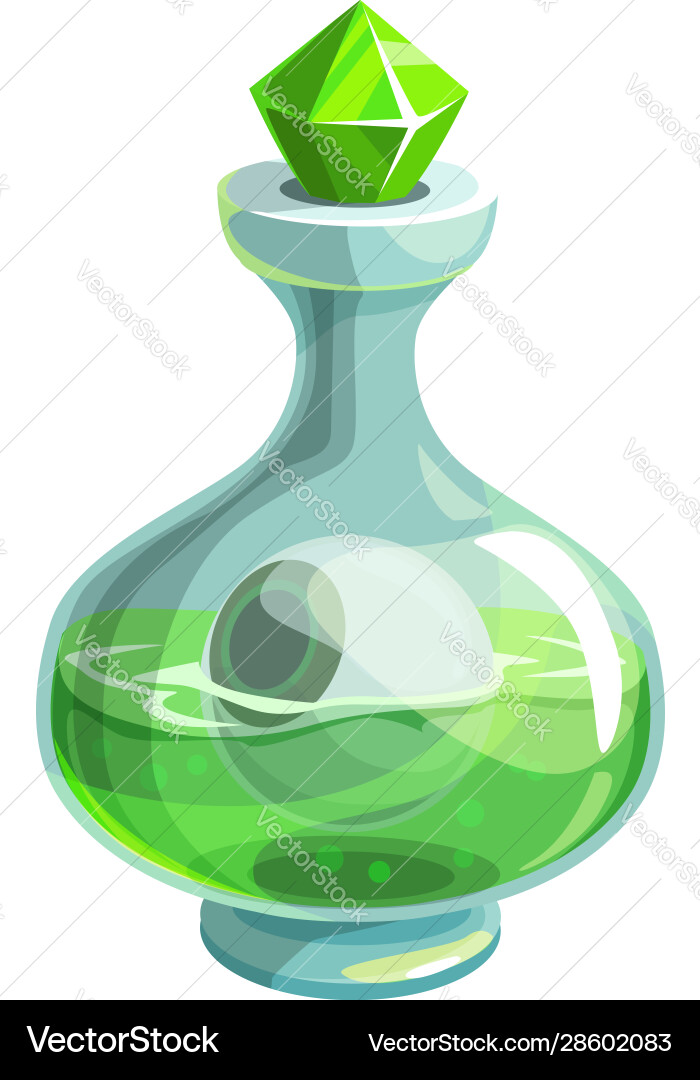 Potion on halloween poison with human eye Vector Image