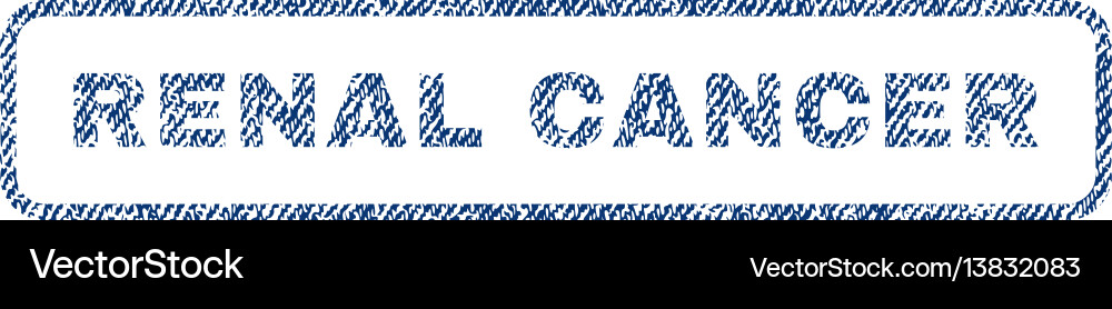Renal cancer textile stamp Royalty Free Vector Image