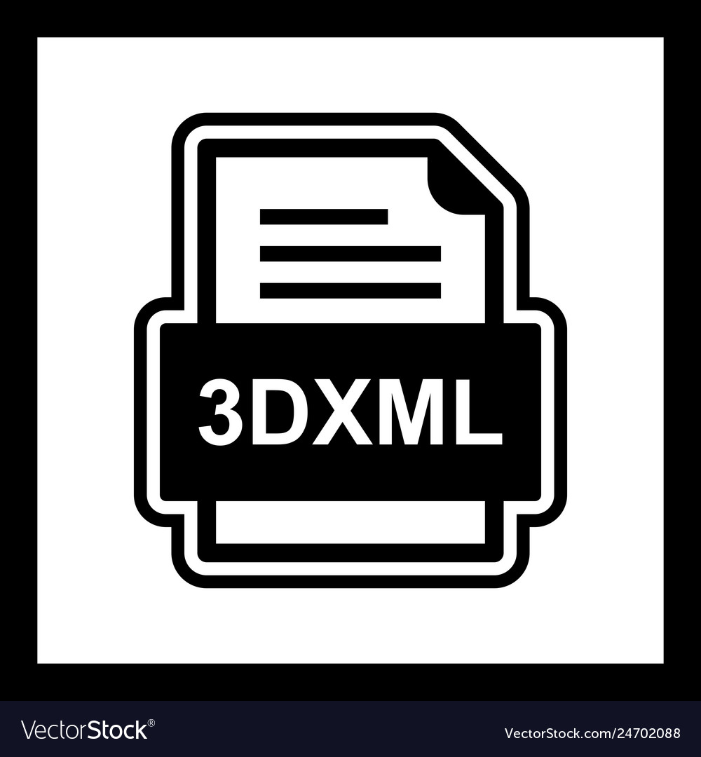 3dxml File Document Icon Royalty Free Vector Image