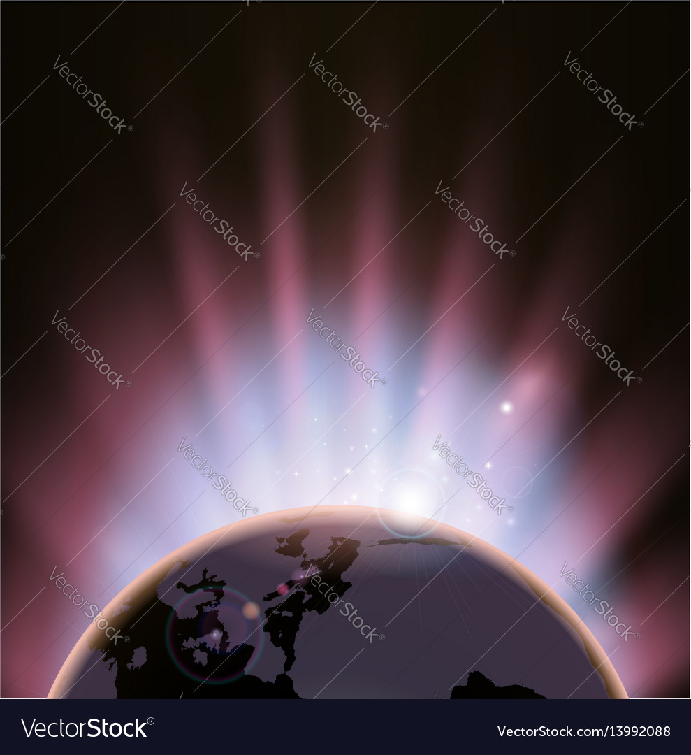 Eclipse globe concept background Royalty Free Vector Image