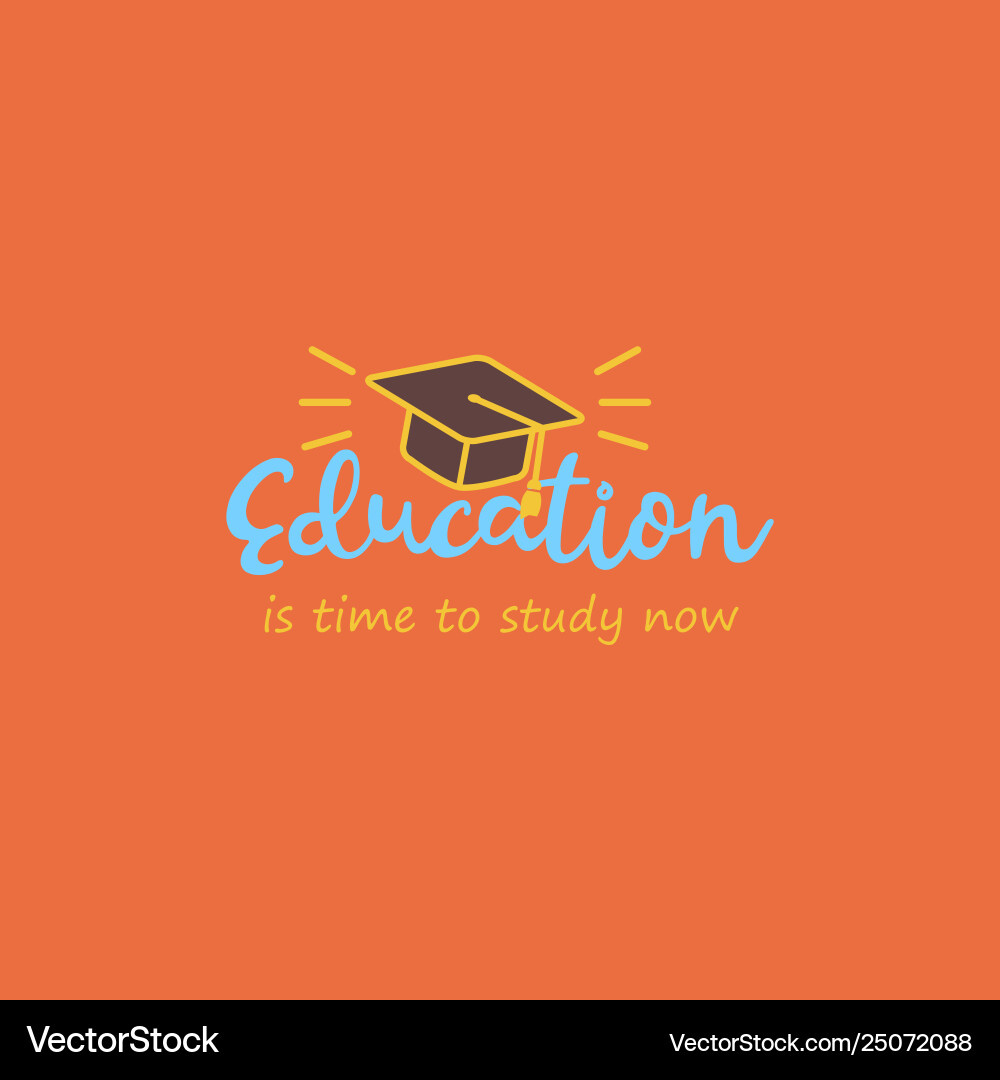 Education concept with text Royalty Free Vector Image