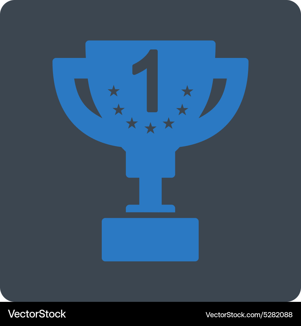 First prize icon from award buttons overcolor set Vector Image