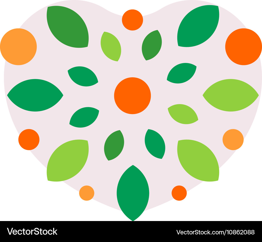 Isolated abstract colorful heart shape logo Vector Image