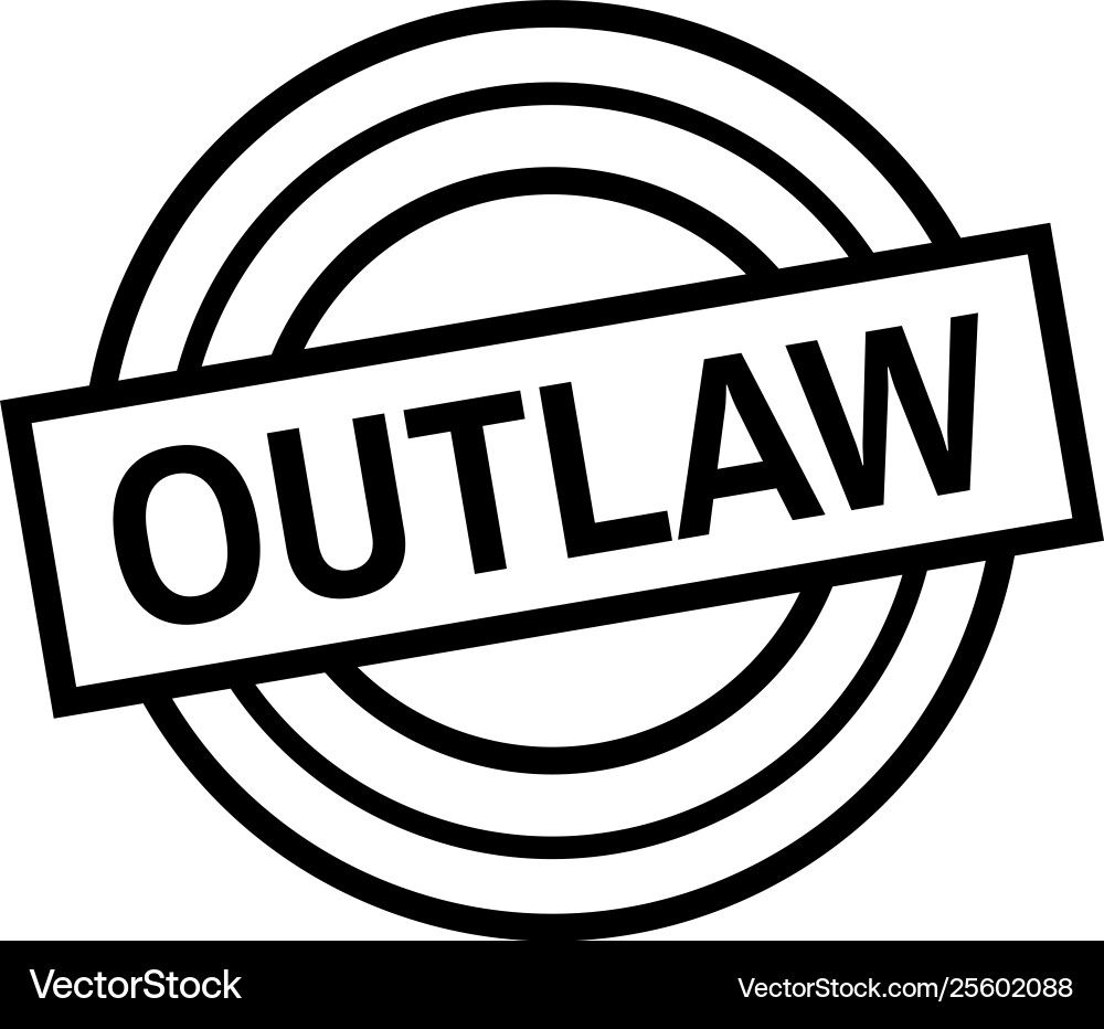 Outlaw stamp on white isolated Royalty Free Vector Image