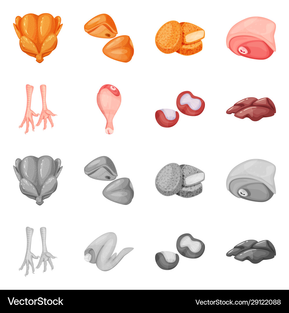 Product and poultry symbol Royalty Free Vector Image