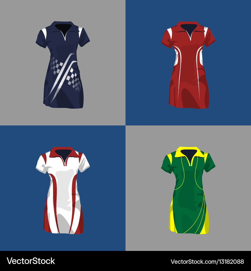Set of sport uniforms Royalty Free Vector Image