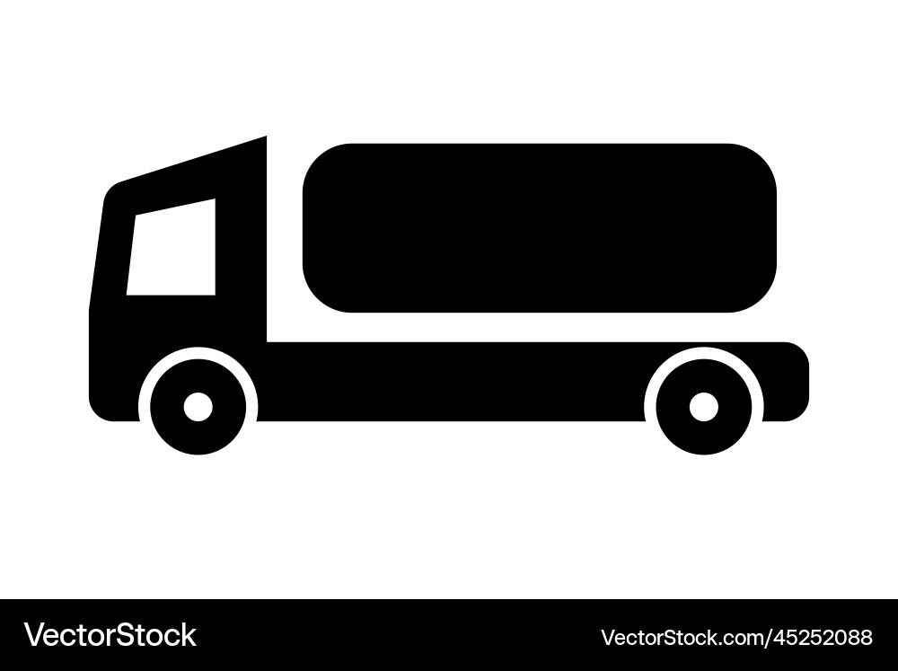 Tank truck icon or lorry Royalty Free Vector Image