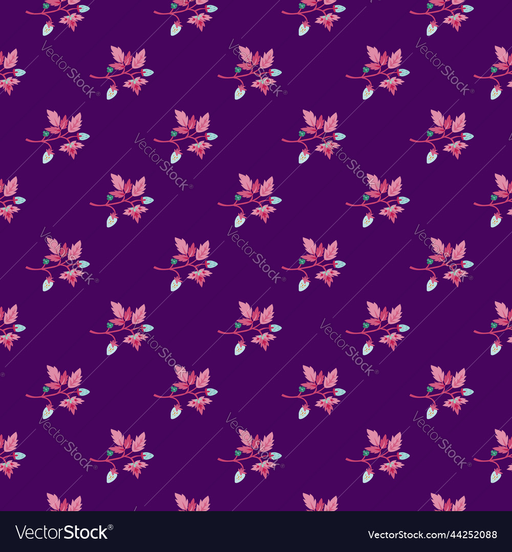 Wild strawberry seamless pattern berries Vector Image Wild strawberry seamless pattern berries Vector Image