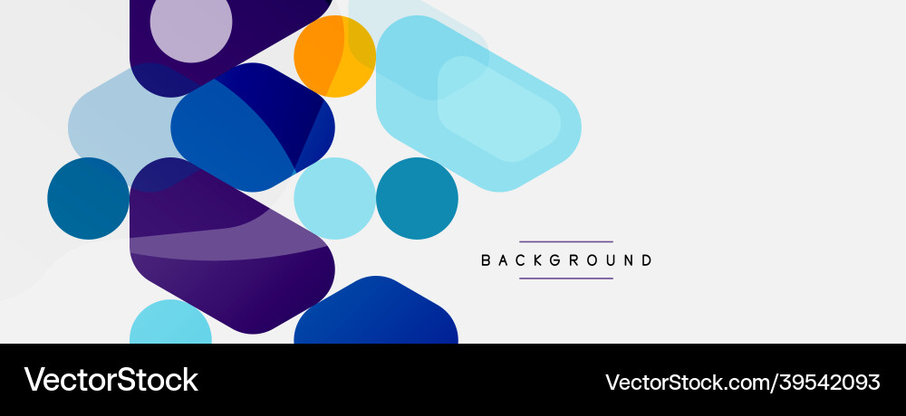 Abstract round geometric shapes and circles Vector Image