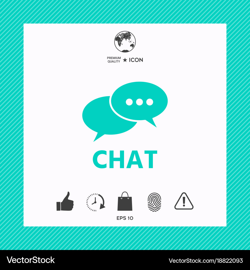 Chat button Royalty Free Vector Image - VectorStock