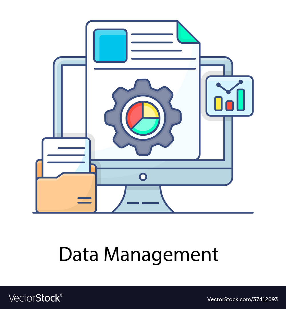 Data management Royalty Free Vector Image - VectorStock