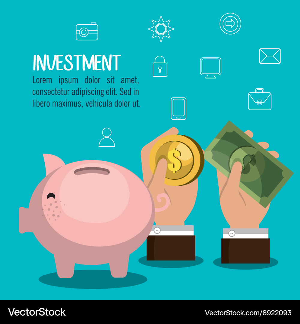 Funding and investment design Royalty Free Vector Image