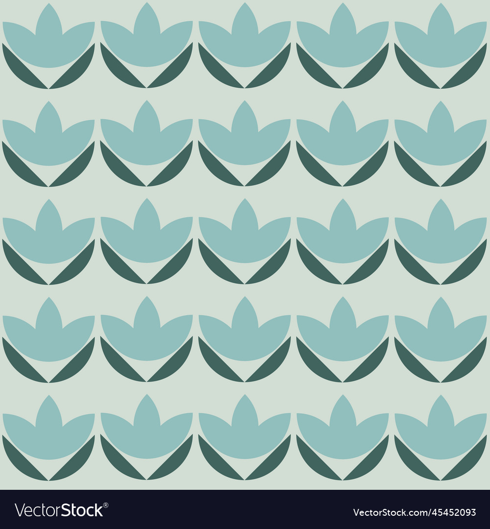 Geometric flowers pattern background Royalty Free Vector