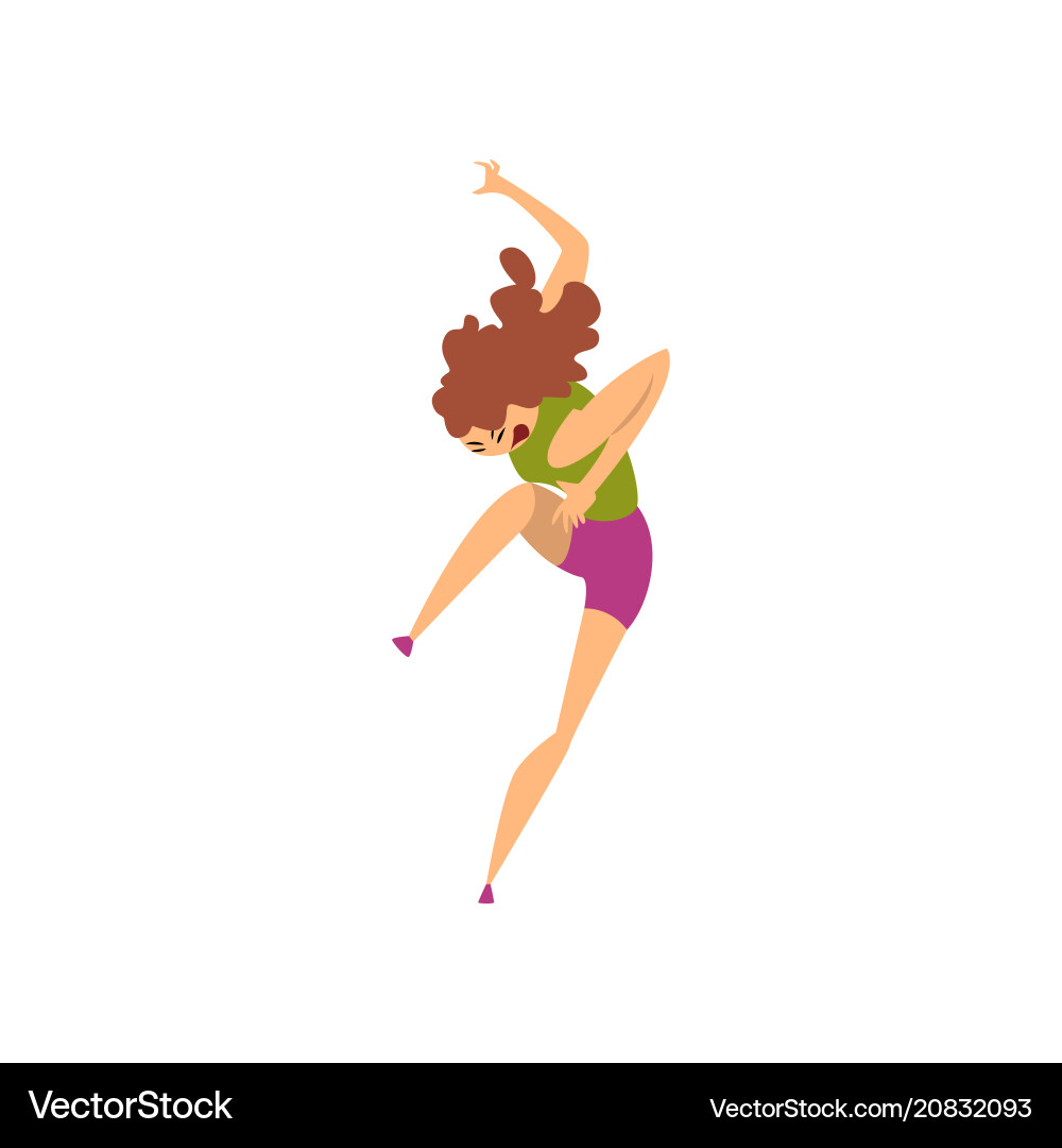 Girl yelling and fighting aggressive violent Vector Image