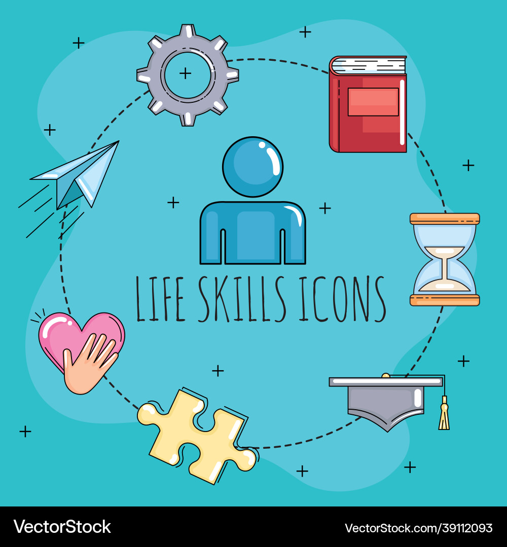 Human life skills icons Royalty Free Vector Image
