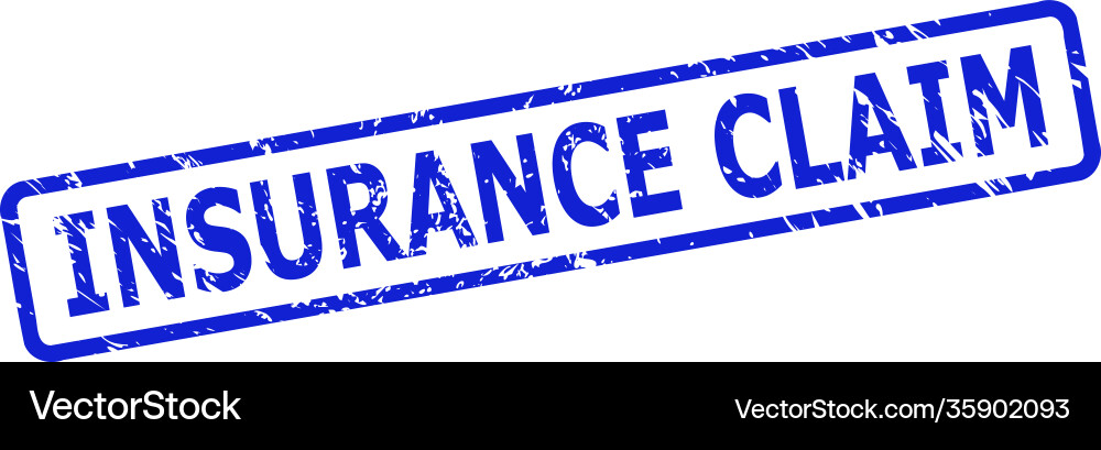 Insurance claim stamp with grunge texture Vector Image