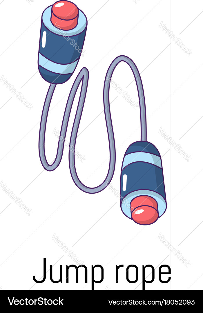 Jump rope icon cartoon style Royalty Free Vector Image