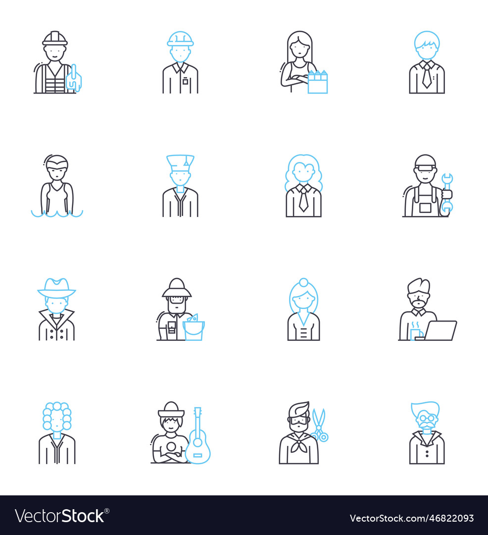Market data linear icons set trends analytics Vector Image Market data linear icons set trends analytics Vector Image