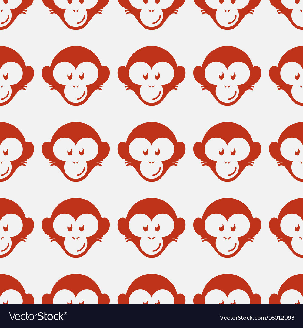 Monkey seamless pattern Royalty Free Vector Image