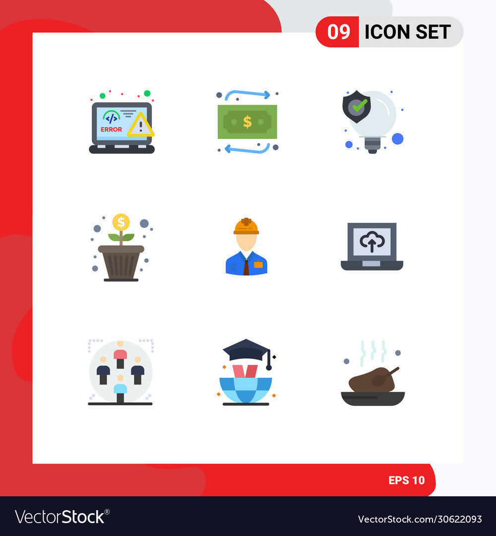 Set 9 modern ui icons symbols signs Royalty Free Vector