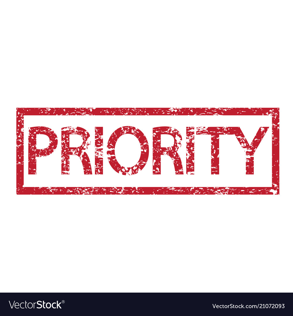 Stamp text priority Royalty Free Vector Image - VectorStock