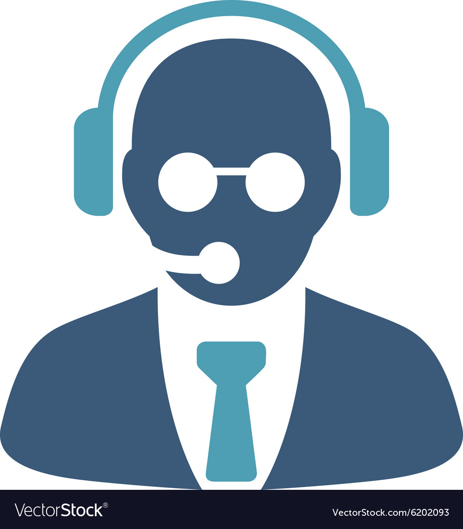 Support Manager Icon Royalty Free Vector Image