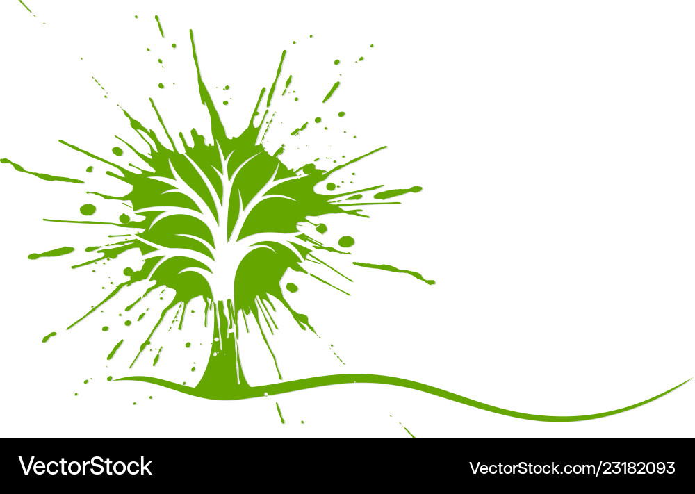 Symbol of green tree Royalty Free Vector Image