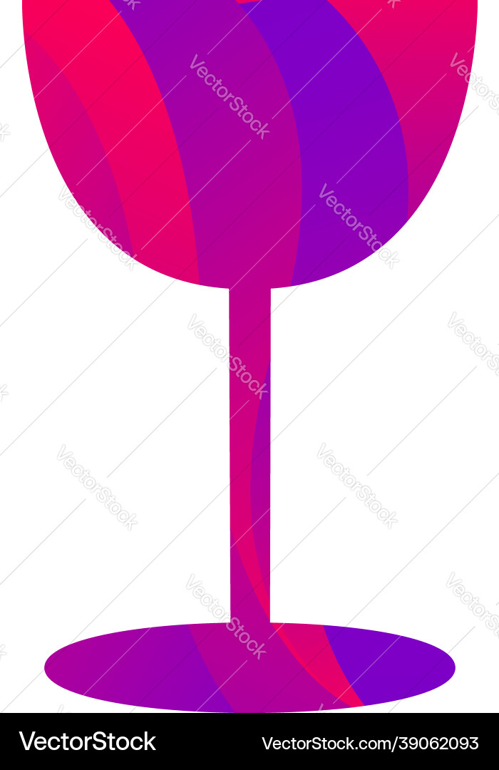 Wine glass for drinking alcohol drink icon Vector Image