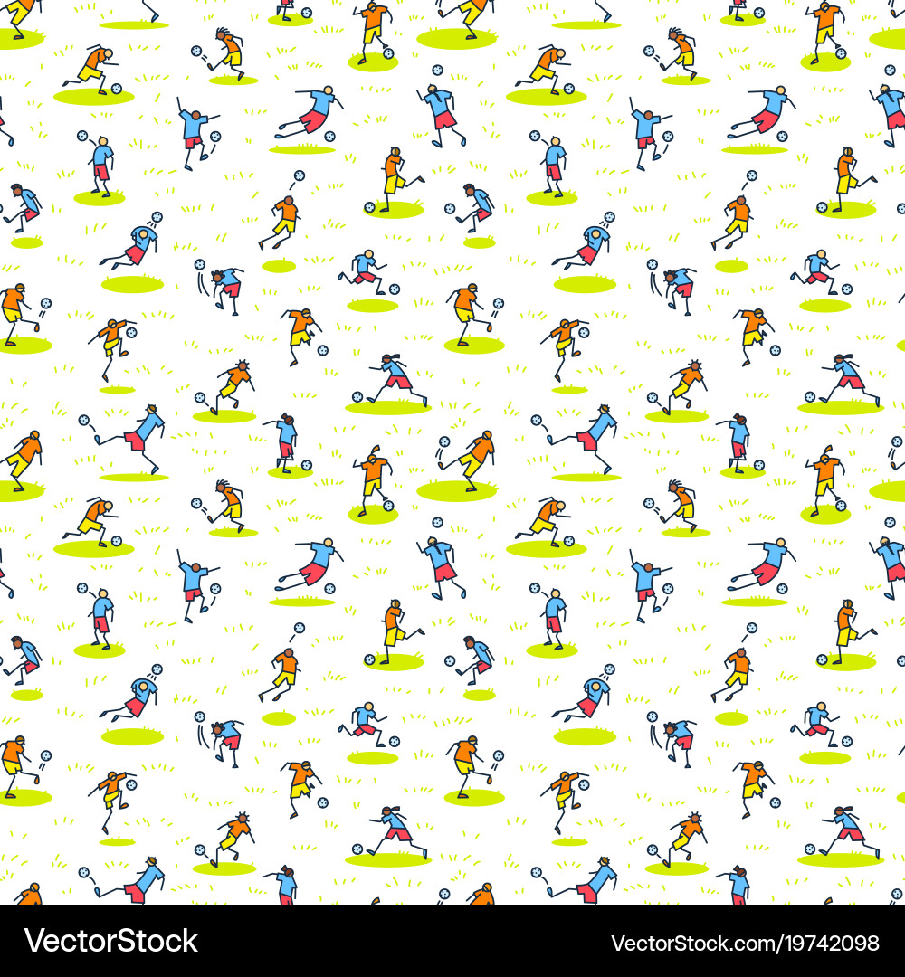 Background with soccer players ball Royalty Free Vector